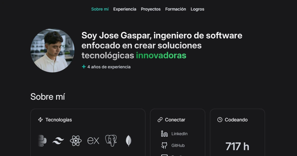 Jose Gaspar | Ingeniero de Software
